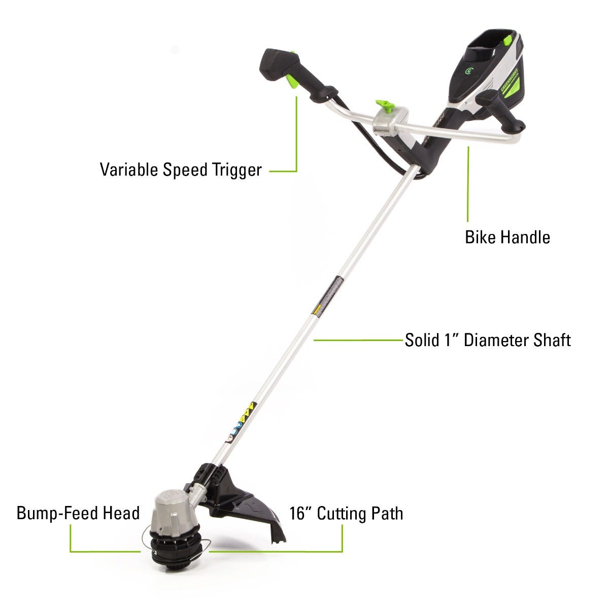 82V 16" Bike Handle String Trimmer Tool-Only | 2121902 | Greenworks ...